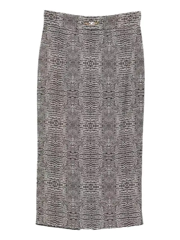 Elisabetta Franchi Printed Pencil Skirt - Black