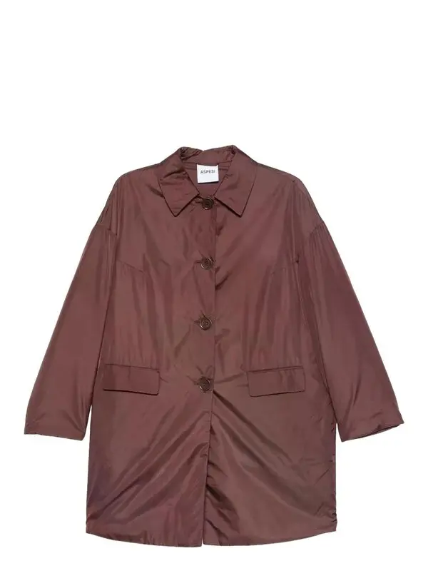 Aspesi Button-fastening Flap-pocket Coat - Brown