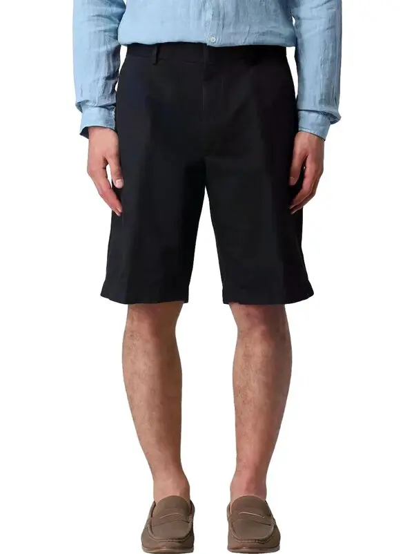 Zegna Pleated Cotton-linen Shorts - Blue
