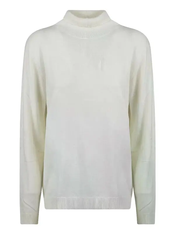 Max Mara Long-sleeved Turtleneck Sweater - White
