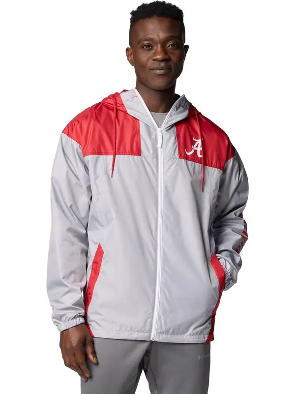 Columbia Collegiate Flash Challenger™ Ii Windbreaker Alabama - Ala - Columbia Grey, Red Velvet