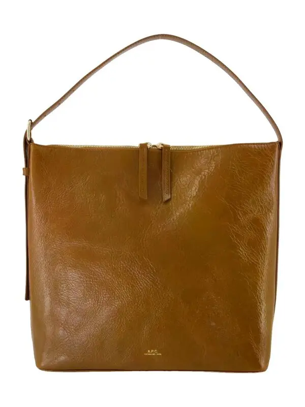 A.p.c. Top-handle Zip Shoulder Bag - Brown