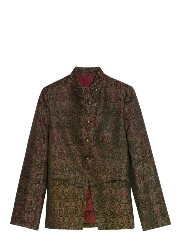 Zadig&Voltaire Paisley Print Mandarin-collar Blazer - Brown