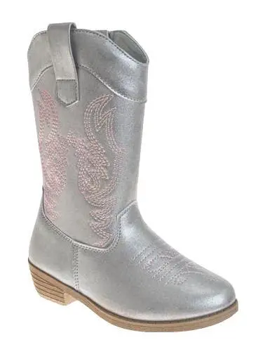 KENSIE GIRL Cowgirl Western Boots - Silver
