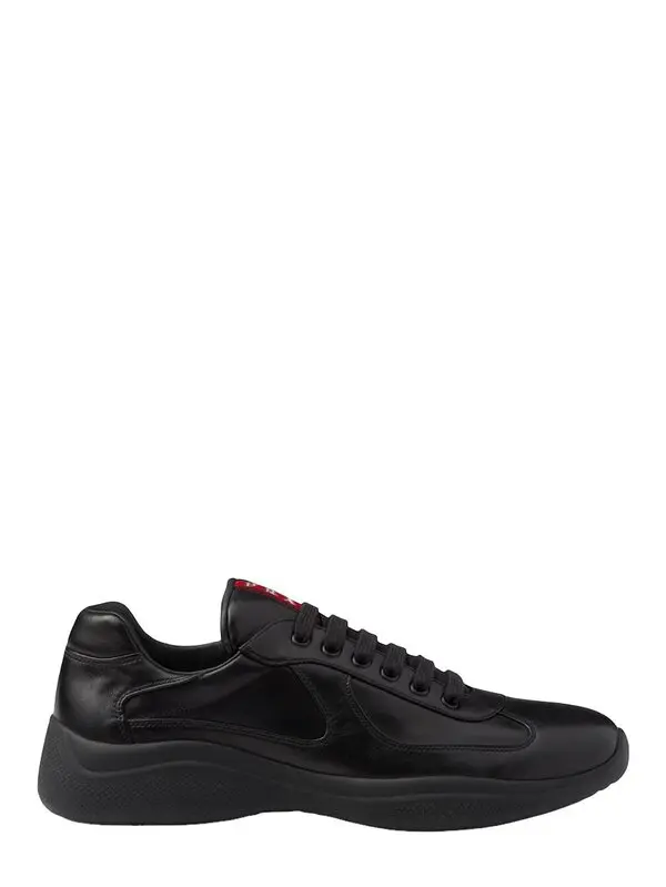 Prada America's Cup Nappa Leather Sneakers - Black