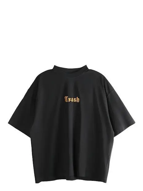 Vetements Trash Embroidered Regular T-shirt - Black
