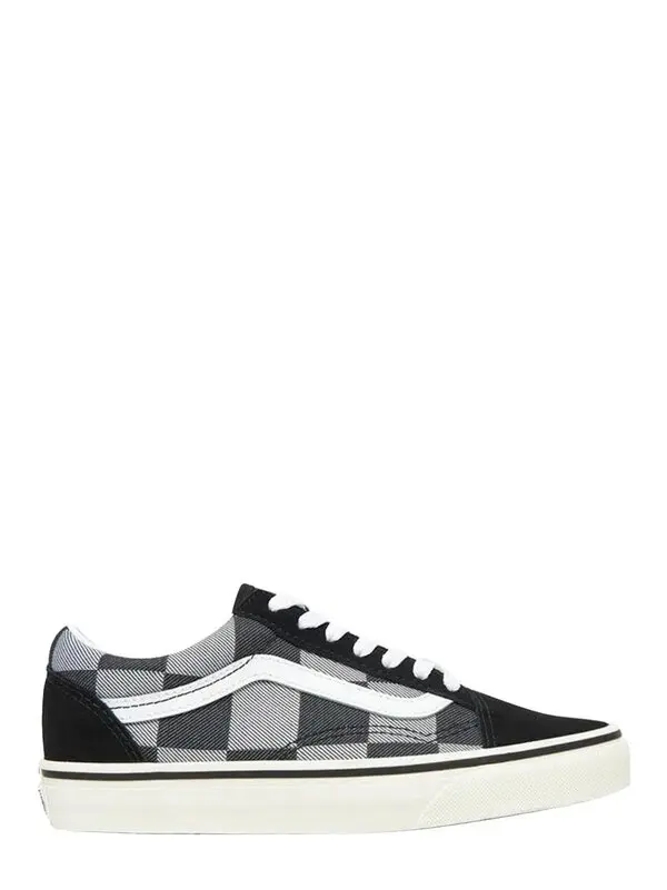 VANS Old Skool Oversize Checkerboard Sneakers - Black/grey/white