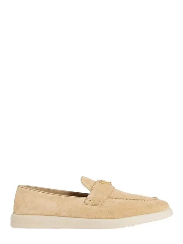 Prada Suede Loafers - Ecru