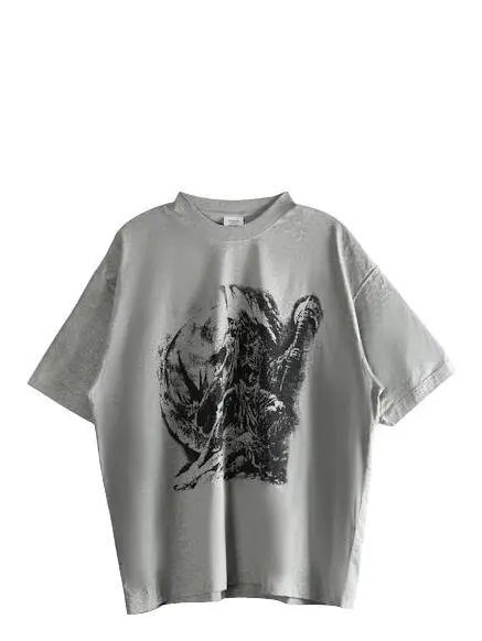 Vetements Goth Oversized T-shirt - Grey Melange