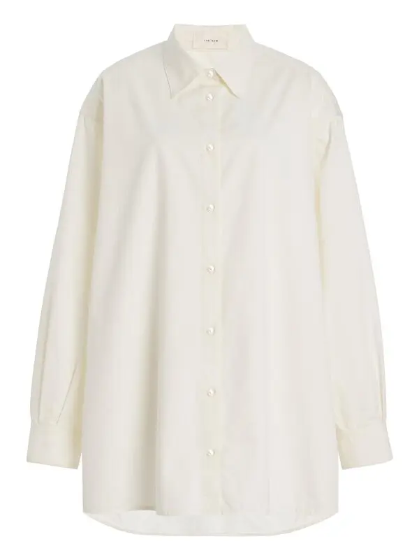 THE ROW Luka Cotton-blend Shirt - White