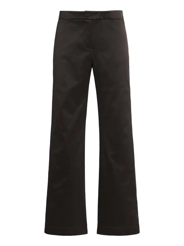 ALFIE Bell Satin Flared-leg Pants - Silver