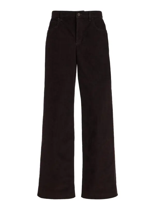 THE ROW Egglita Corduroy Straight-leg Jeans - Brown