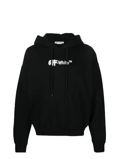 Off-White Spray Helvetica Skate Fit Hoodie - Black