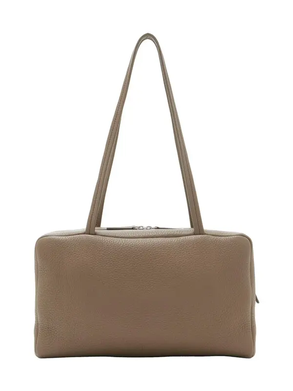 THE ROW Astra Leather Bowling Bag - Taupe
