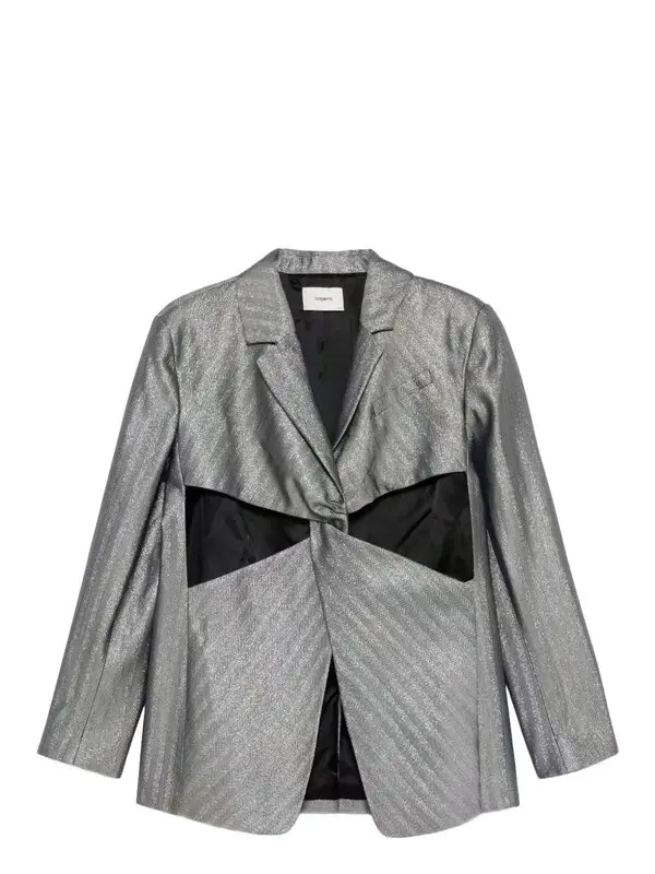 Coperni Twisted Cut-out Tailored Jacket - Grey