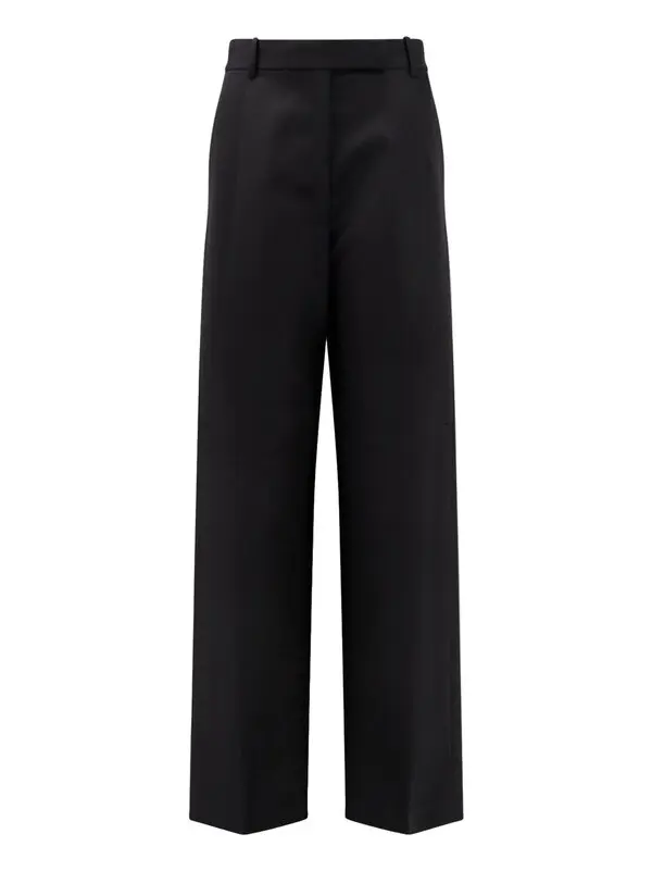 TOM FORD Pleated Wool Trousers - Black