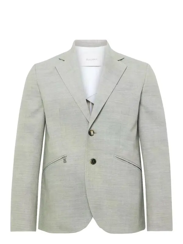 JW Anderson Zip-pocket Two-button Blazer - Grey