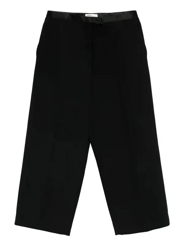 Khaite Wide-leg Cropped Trousers - Black