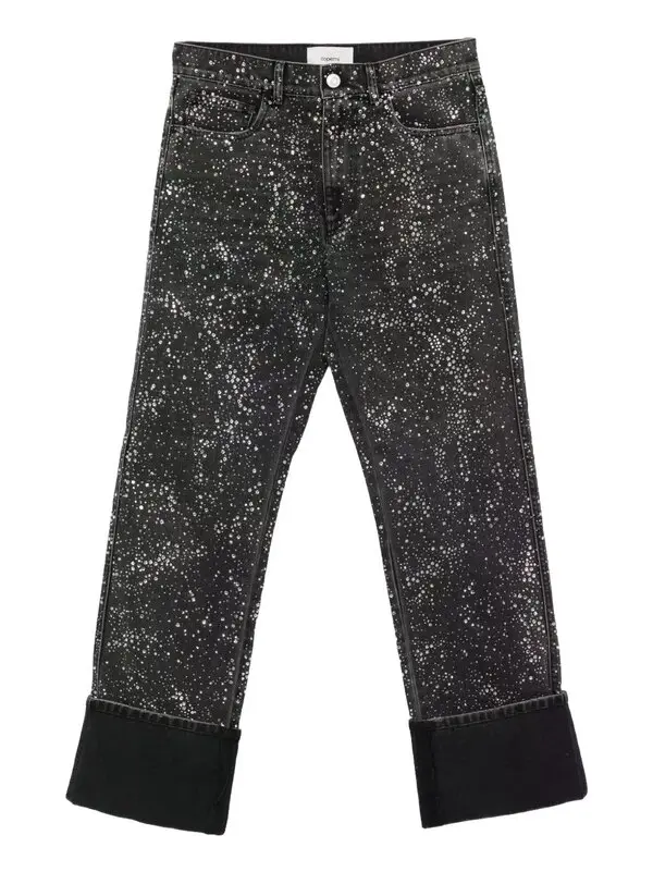 Coperni Crystal-embellished Boyfriend Jeans - Black