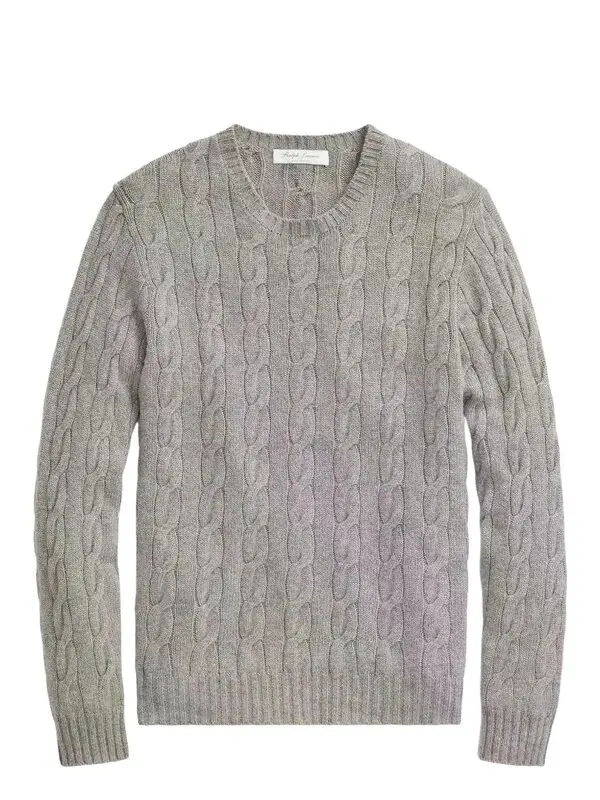 Ralph Lauren Purple Label Cable-knit Crew-neck Sweater - Grey