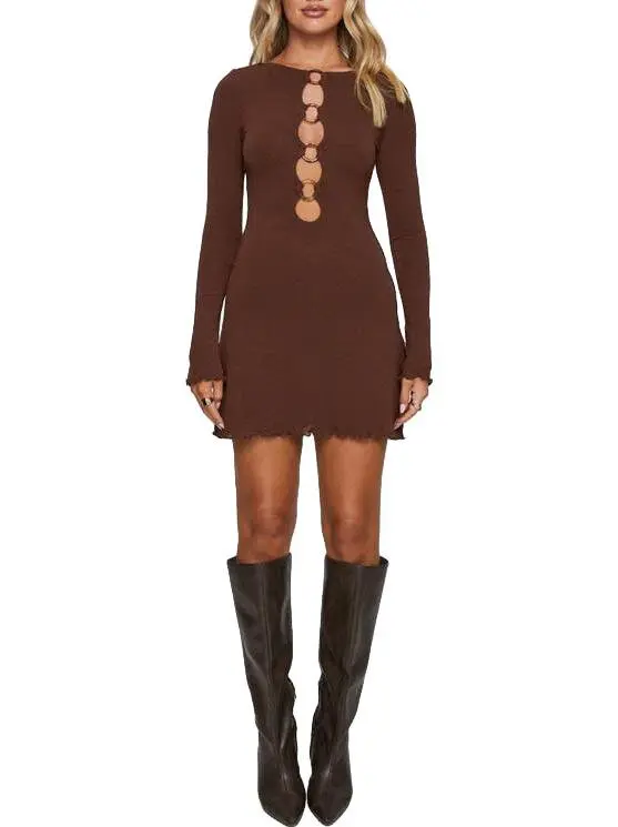 Princess Polly Dejonge Mini Dress - Brown