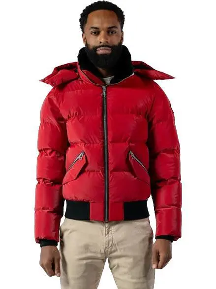 WOODPECKER Woody Bomber Quilted Coat - Red Diamond
