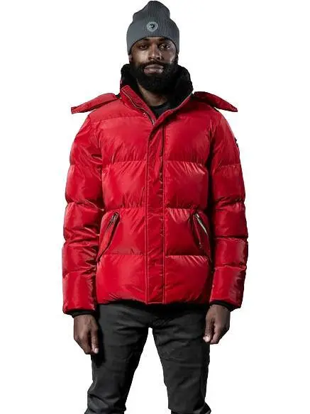 WOODPECKER Bumnester 3/4 Length Quilted Coat - Red Diamond
