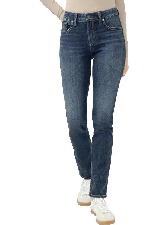 SILVER JEANS CO. Avery High-waist Slim Straight-leg Jeans - Maisie