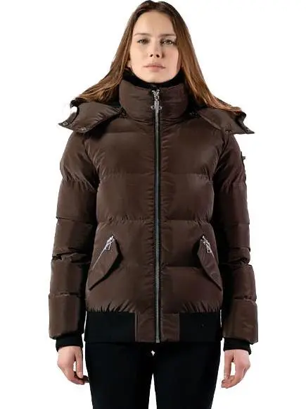 WOODPECKER Woody Bomber Quilted Coat - Mocha Diamond