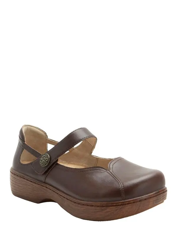 ALEGRIA BY PG LITE Onika Mary Jane Clog - Coffee Bean