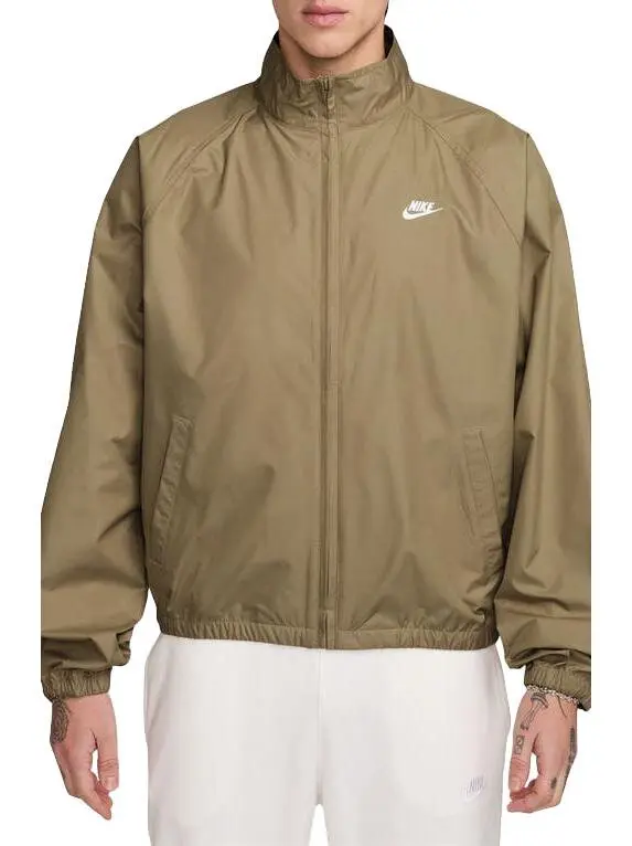 Nike Sportswear Club Water Repellent Full-zip Jacket - Parachute Beige/white