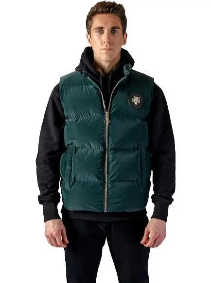 WOODPECKER Puffer Vest - Green Diamond