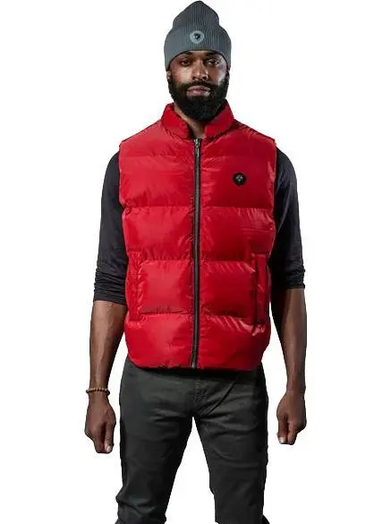 WOODPECKER Puffer Vest - Red Diamond