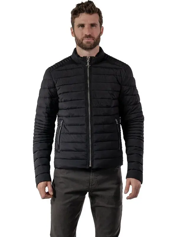 WOODPECKER Moto Style Zip-up Jacket - Black