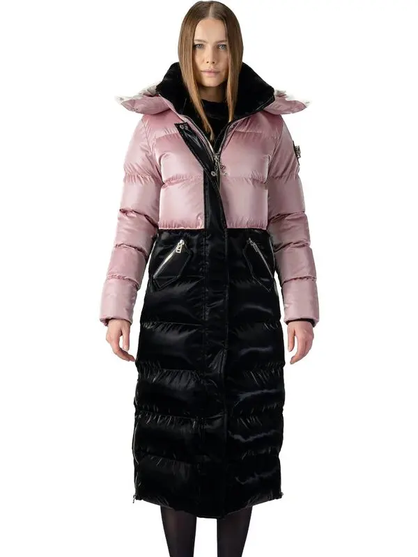 WOODPECKER Bird Of Paradise Quilted Coat - Artic Rose All Wet Black
