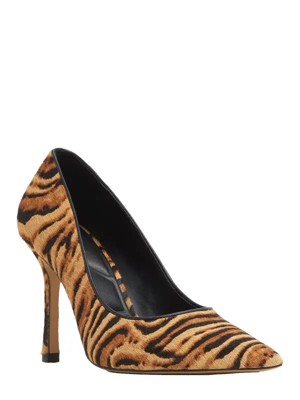 Aldo Calf Hair Pointed Toe Pumps - Open Brown