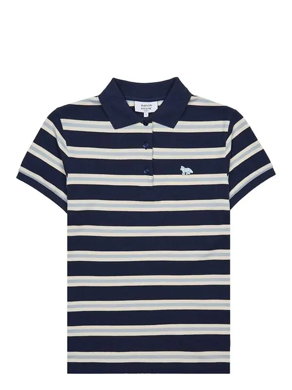 maison kitsuné - Striped Polo Shirt