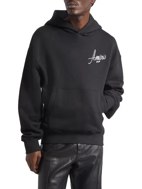 Amiri Crystal-embellished Graphic Hoodie - Black