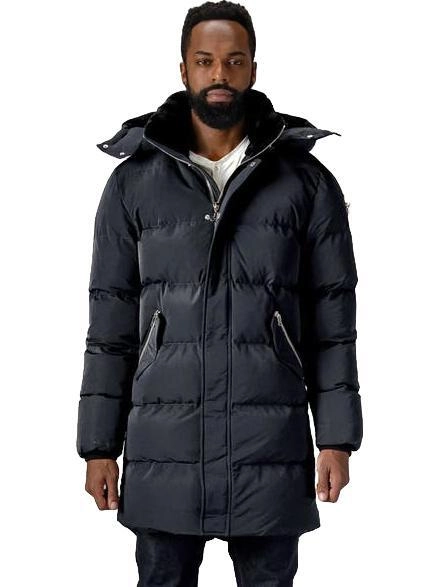 WOODPECKER Penguin Long Length Quilted Coat - Black Diamond