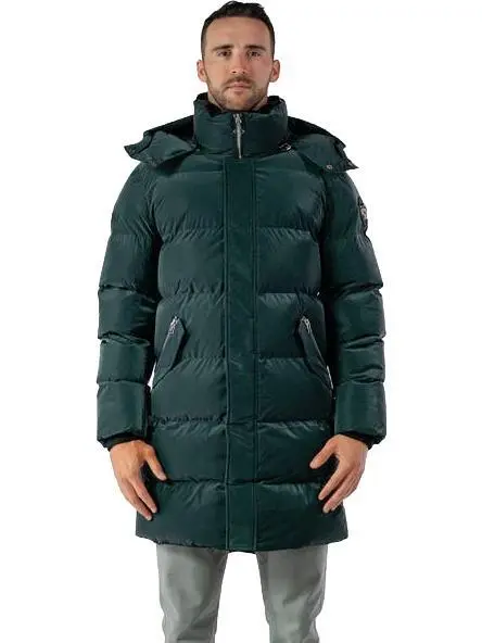 WOODPECKER Penguin Long Length Quilted Coat - Green Diamond