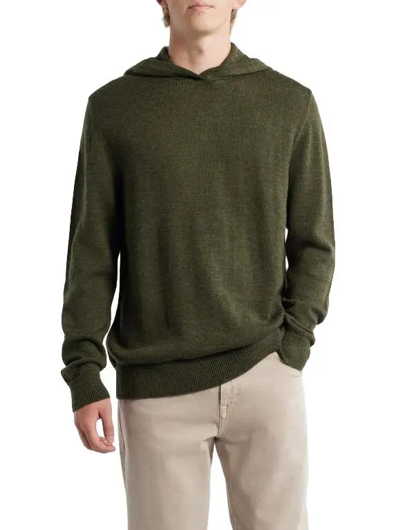 ALEX CRANE Campo Hooded Merino Wool Sweater - Pine