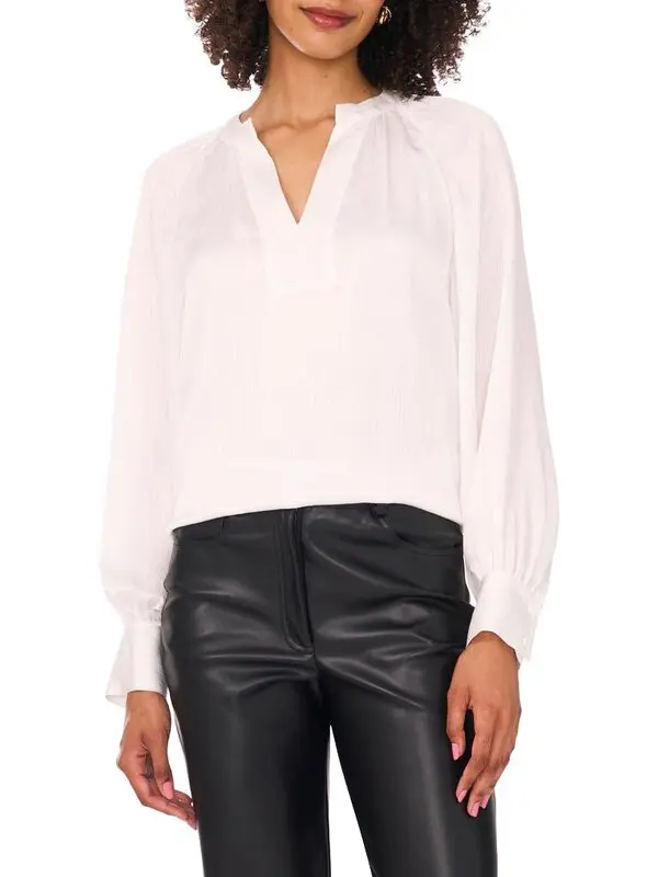 Vince Camuto Textured Satin Top - New Ivory