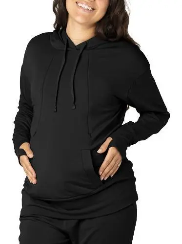 KINDRED BRAVELY Maternity And Nursing Hoodie - Black