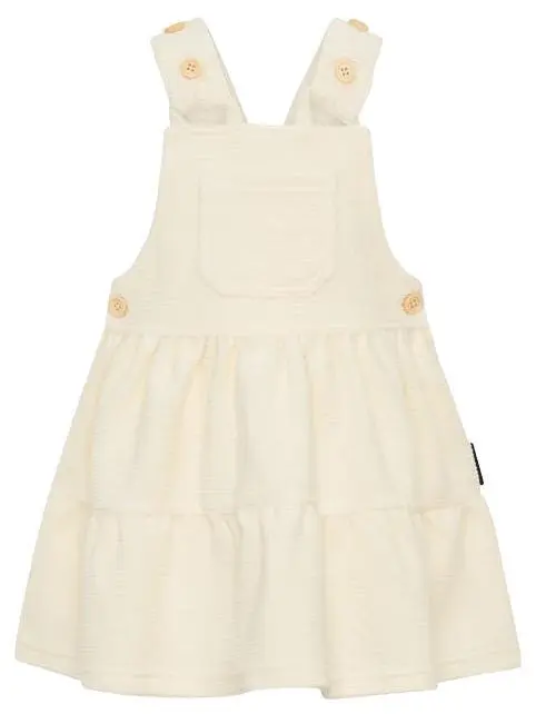 TINY TRIBE Tiered Overall Dress - Cream
