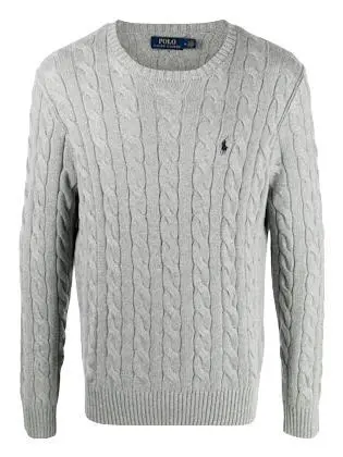 Polo Ralph Lauren Long Sleeve Knit Crewneck Sweater - Fawn Grey Heather