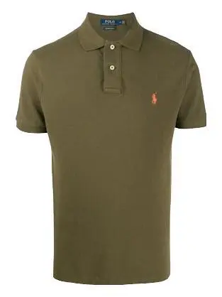 Polo Ralph Lauren Polo Shirt Ralph Lauren Short Sleeve Slim Fit Mesh Polo Shirt - Canopy Olive