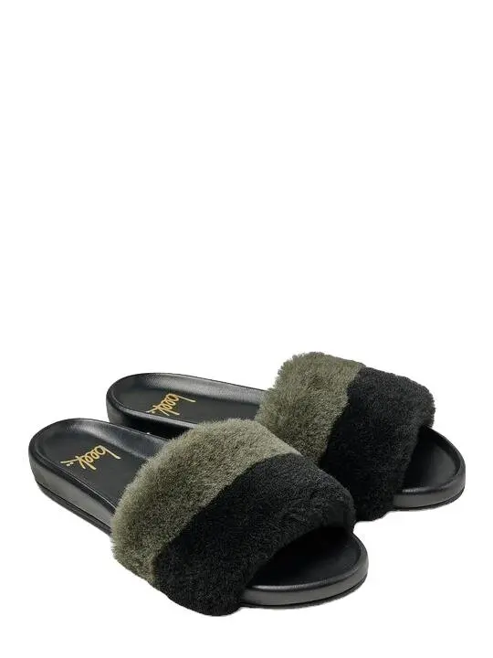 Beek Gallito Más Shearling Slides - Black