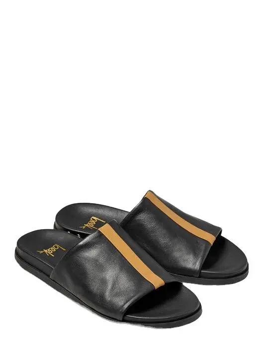 Beek Leather Crest Slides - Black