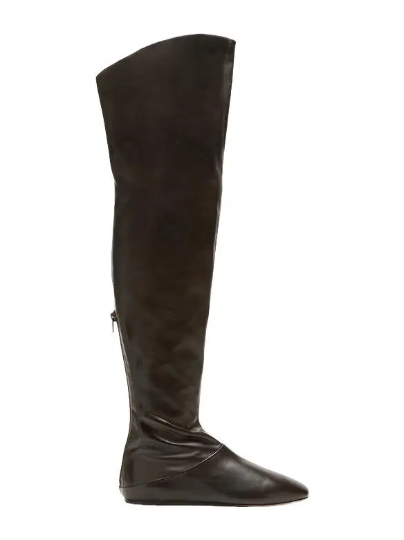 Le Monde Beryl Luna Tall Leather Boots - Chocolate