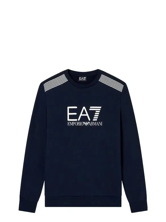 Emporio Armani Ea7 7 Lines Crew-neck Sweatshirt - Navy